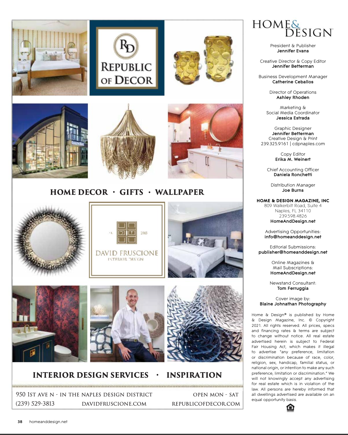 Home & Design Feature Ad– Republic of Decor